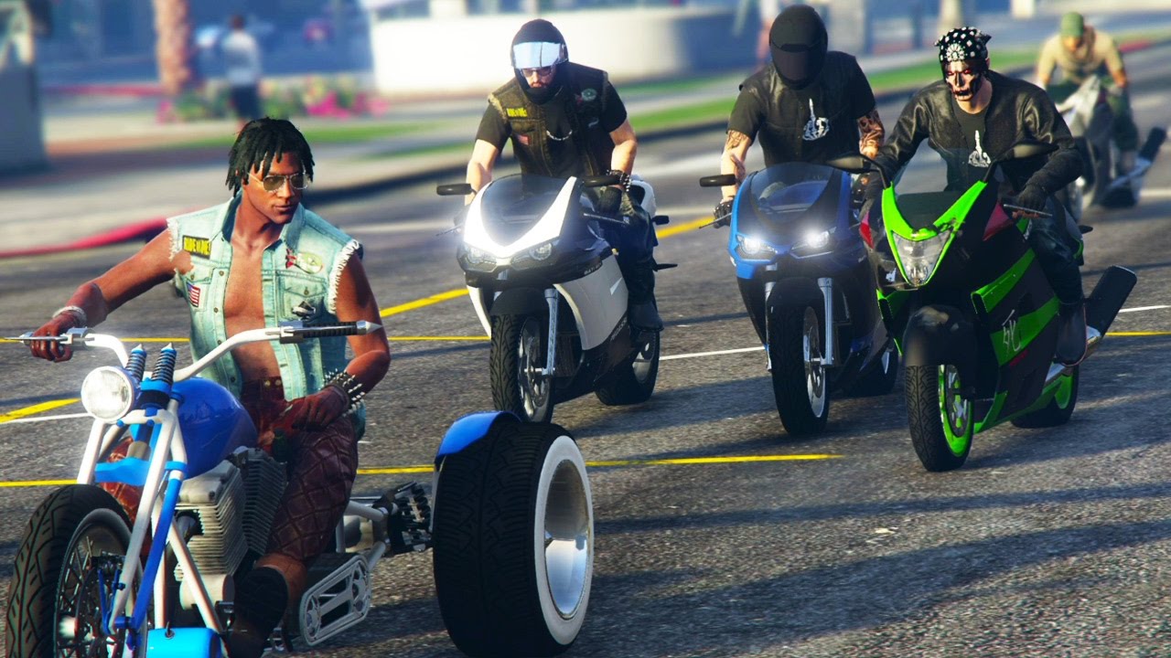 GTA 5 war #9 - biker gang battle! (GTA V online)