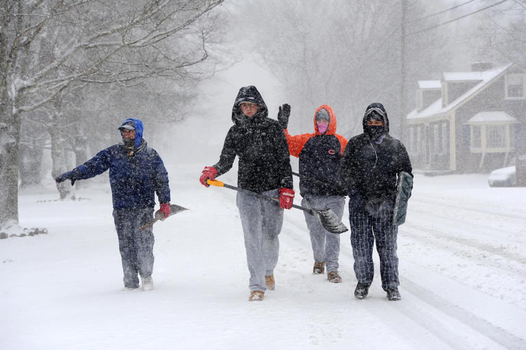 What were the biggest snowstorms in Brockton history?