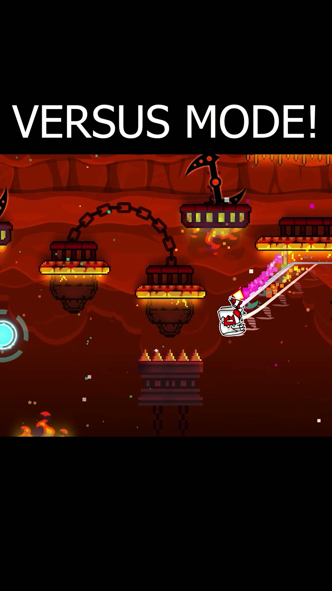 New level in Geometry Dash in versus mode