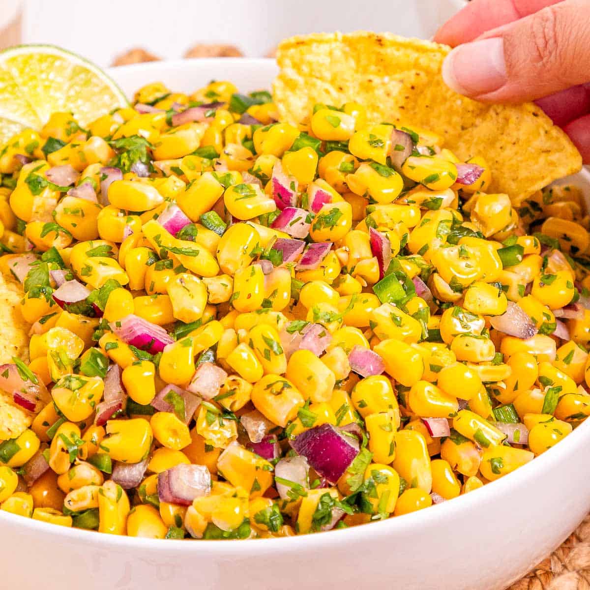 Mexican corn salsa (fresh, spicy, and so easy)