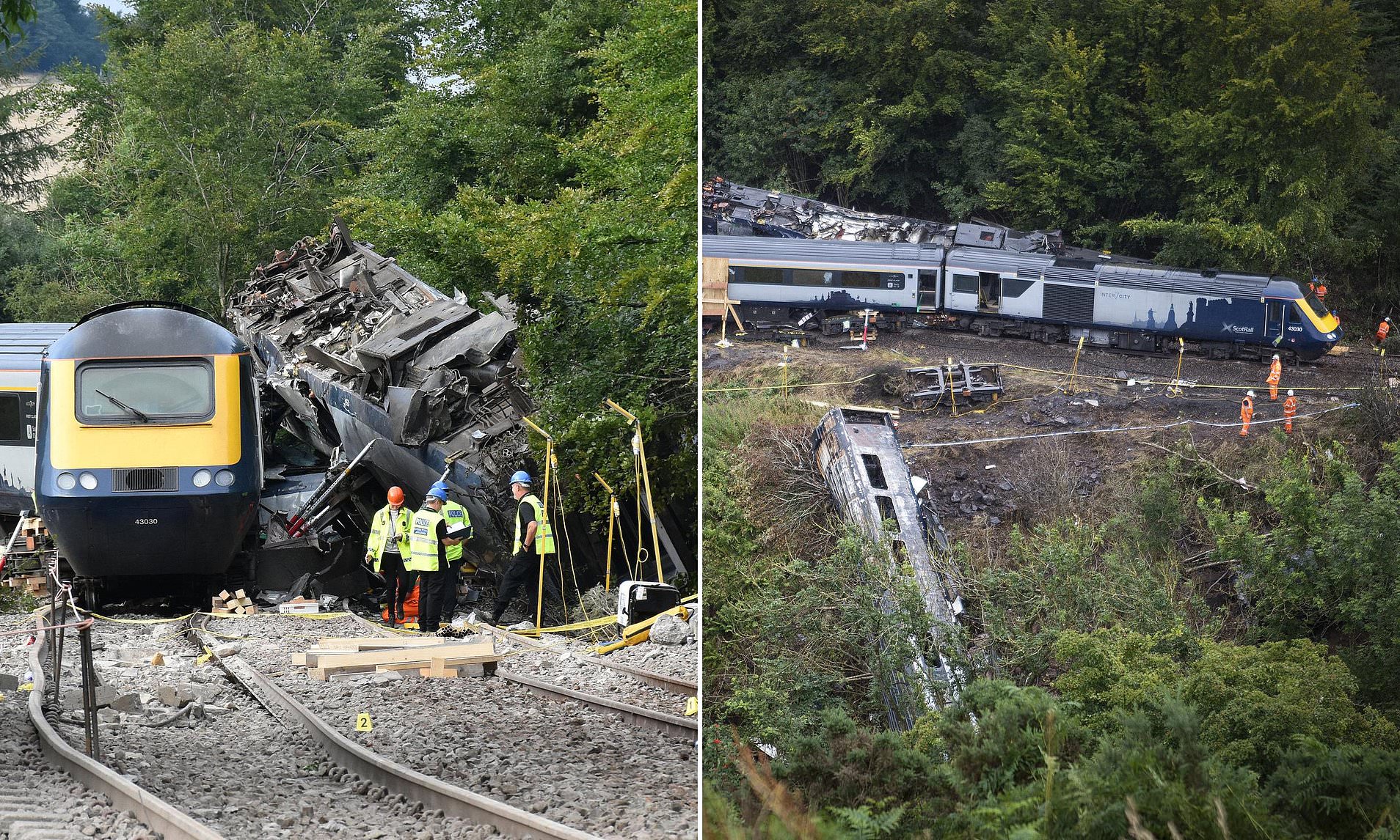 Three men killed in Stonehaven train derailment suffered 'non ...