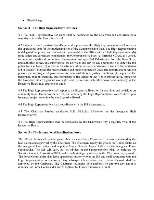 Leaked 'Board of Peace' resolution outlines US.-led plan to rule over Gaza