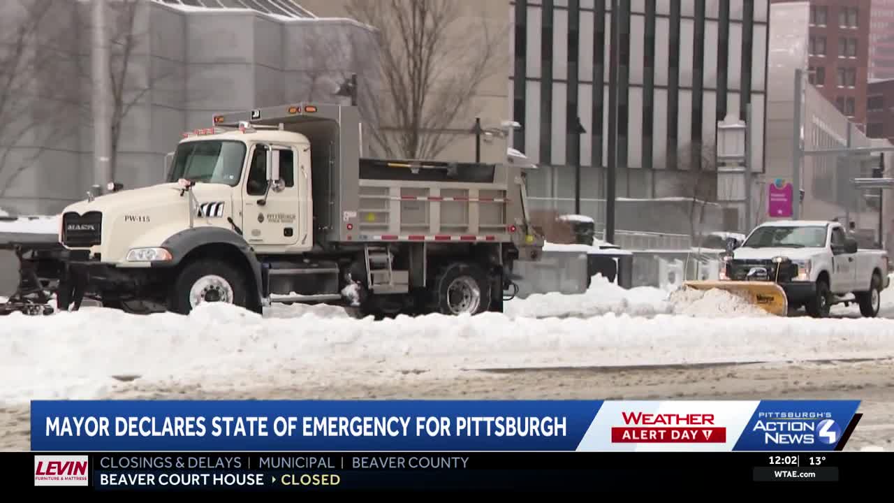 Pennsylvania snowstorm: State of emergency in Pittsburgh, many trucks ...