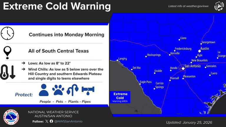 Live updates: Extreme cold warning extended until Tuesday morning for ...