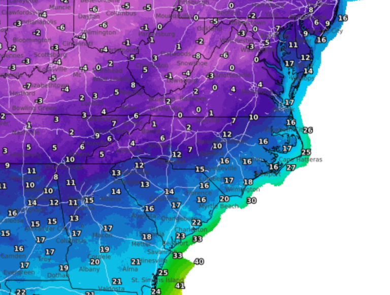 Ice storm has passed, 'dangerous' cold hits western NC. Latest forecast