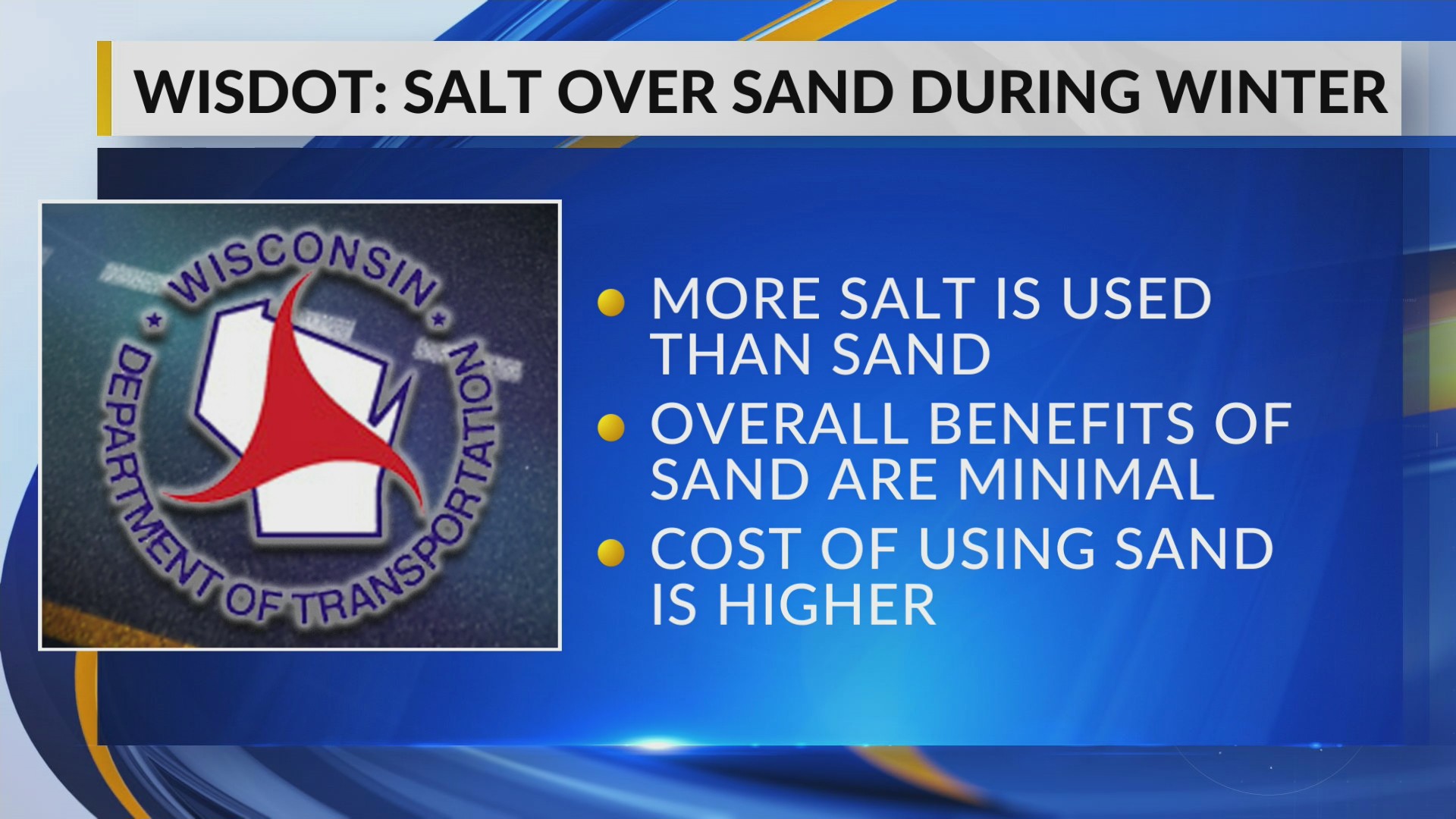 WisDOT: Why it’s salt over sand when treating icy roads