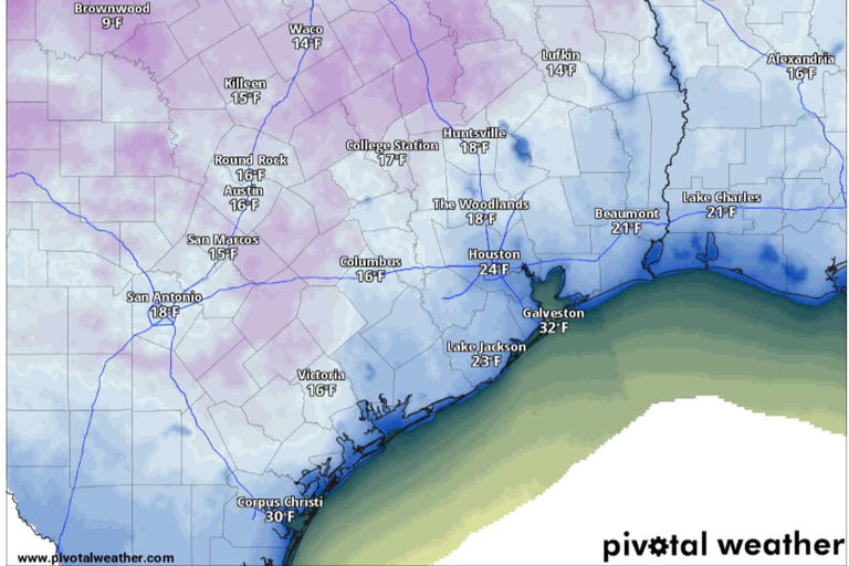 Extreme cold warning extended to 9 a.m. Tuesday for Austin, San Antonio ...