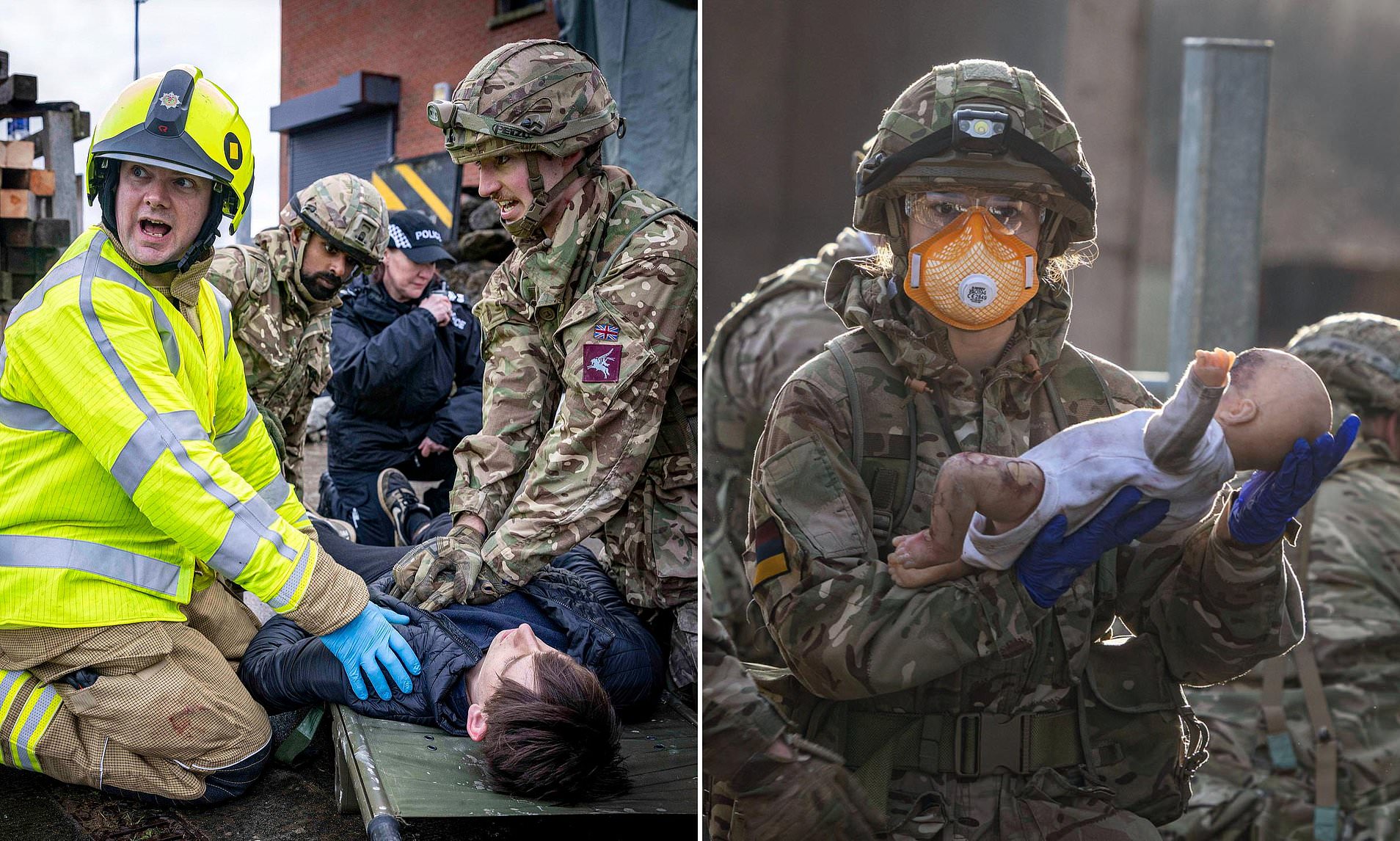 British army prepare for an attack on UK soil: Soldiers practise vital ...