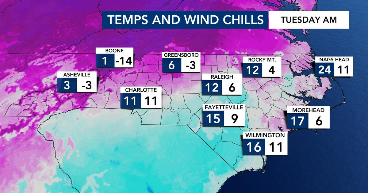Triangle-area schools go remote Tuesday as bitter cold moves in