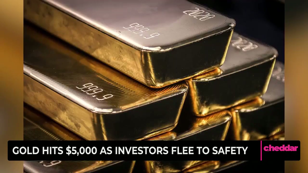 Gold hits $5,000 as investors flee to safety