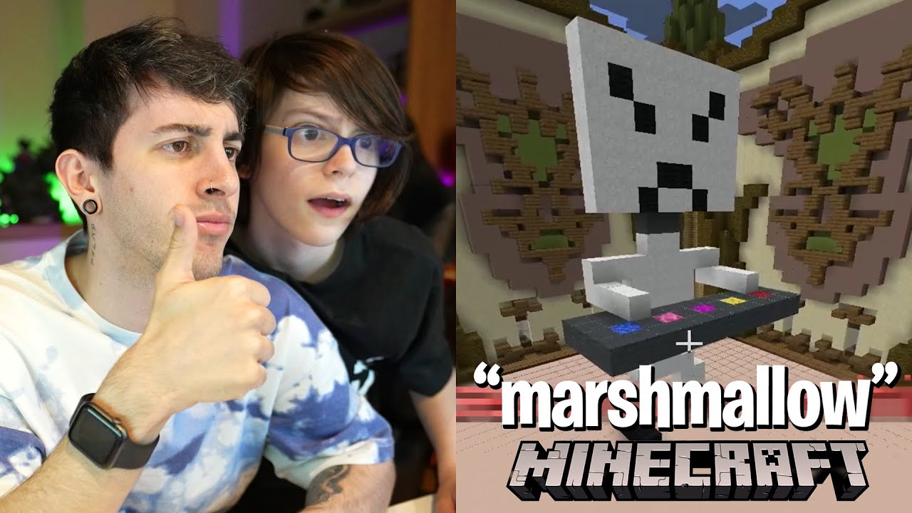 Jugando build battle con Thiago en Minecraft