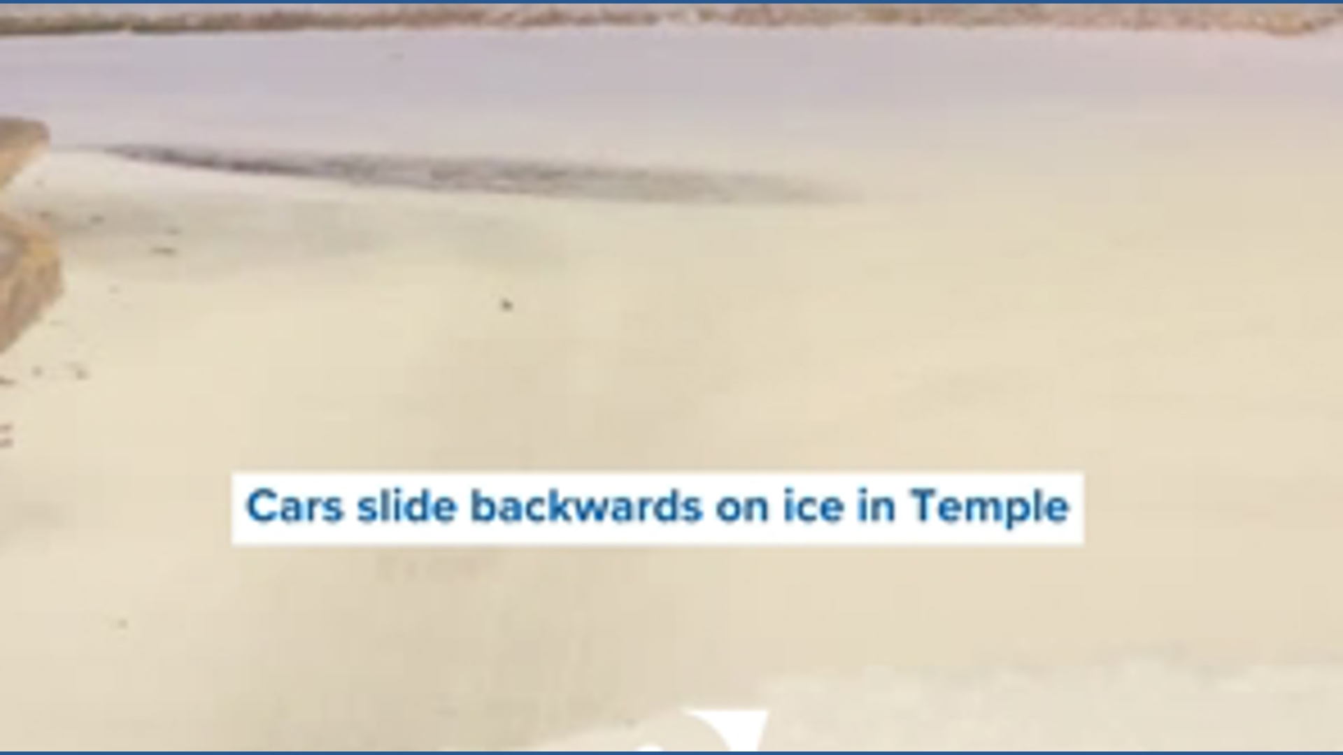 Cars slide backwards on ice in Temple