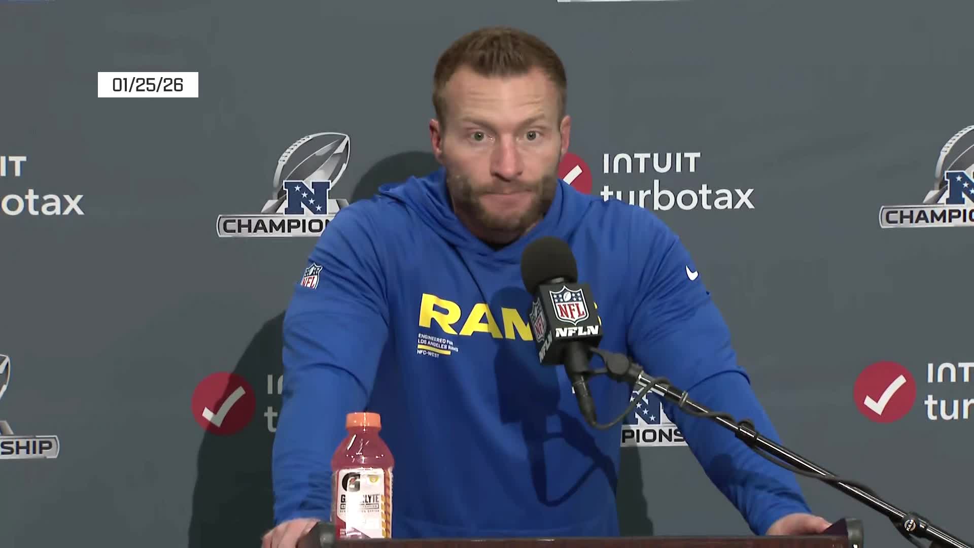 Sean McVay delivers emotional message after Rams NFC Championship loss ...