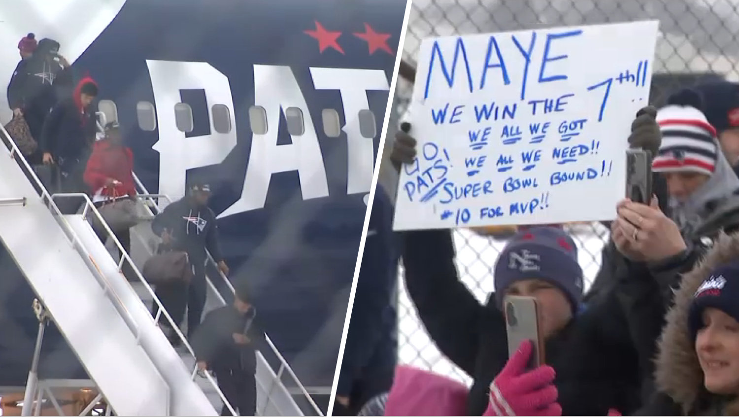 The Patriots are back home in New England. Up next, a Super Bowl ...