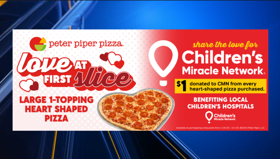 Peter Piper Pizza’s heart-shaped pizzas are back