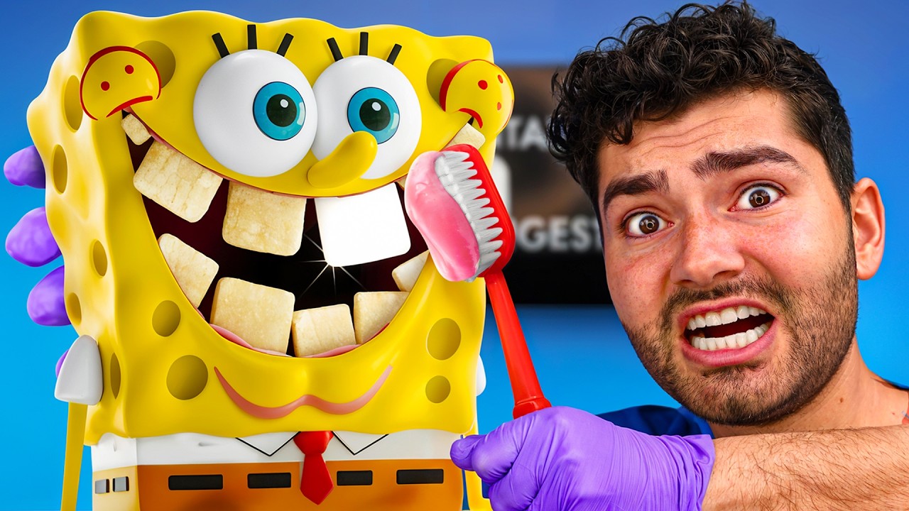 Can I clean SpongeBob’s rotting teeth?