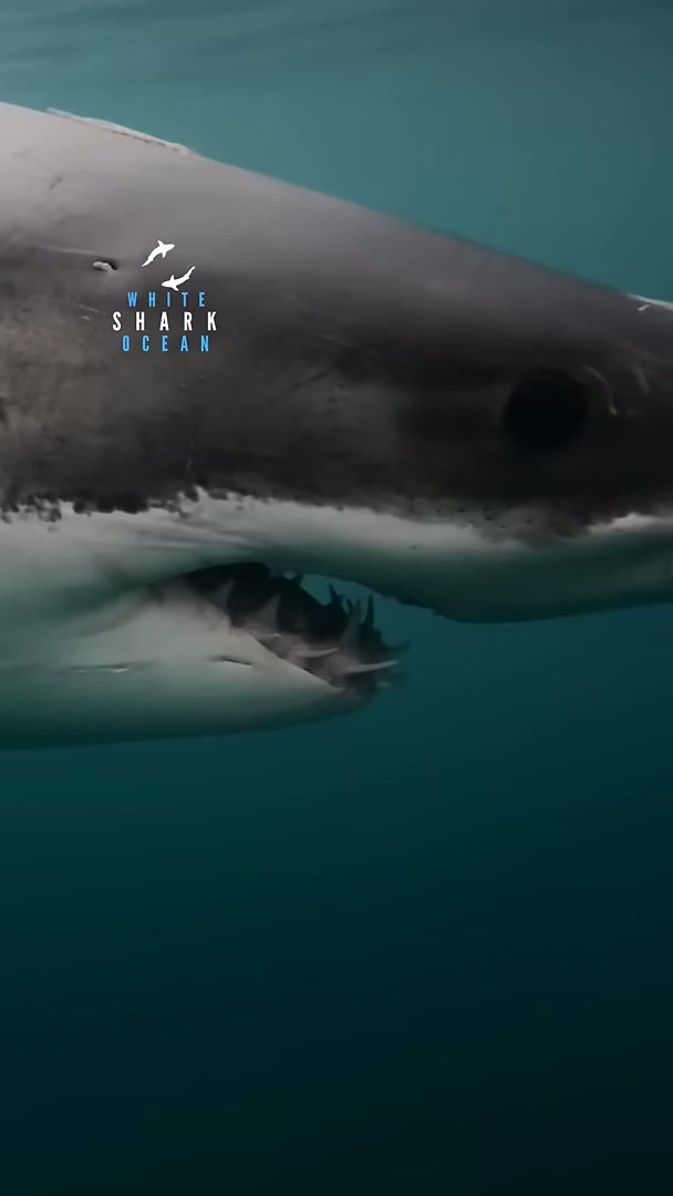 Two great whites, one following the other