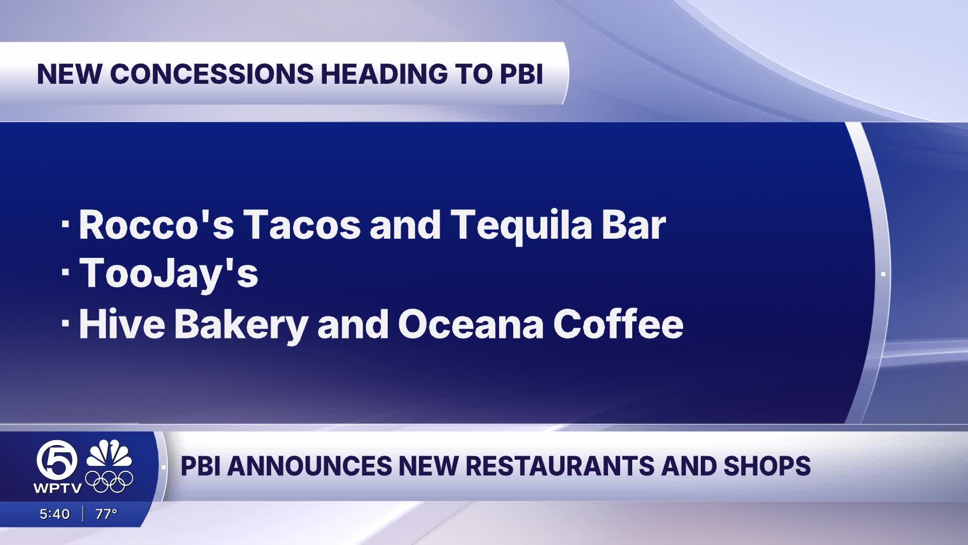 More than 20 new restaurants and shops announced for PBI