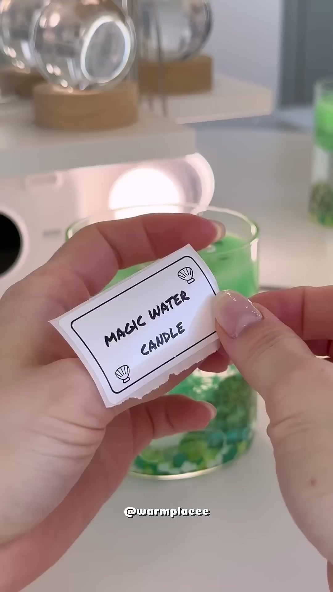 DIY magic water candle 🪸🐚🌊🐢 #diy #candlemaking #shorts