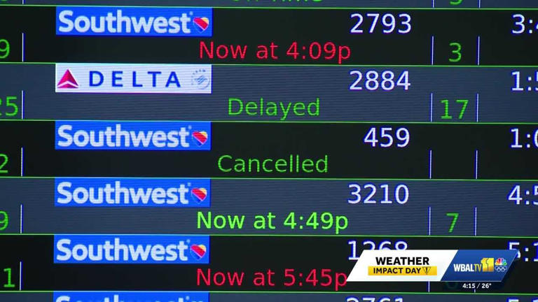 Storm aftermath causes headache for travelers at BWI-Marshall
