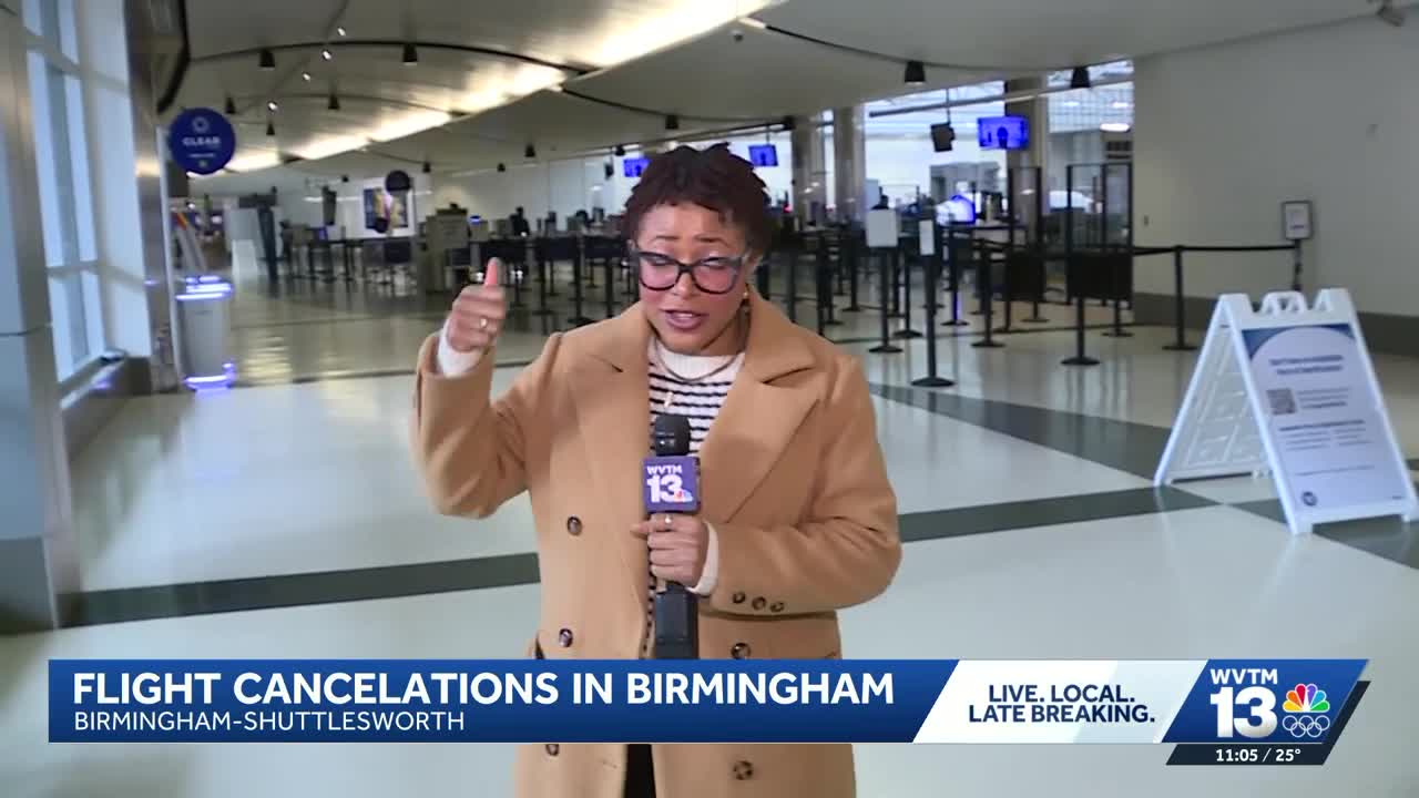 Winter weather impacts flights out of Birmingham