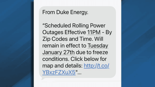 Duke Energy warns of surge in utility text scams following recent power ...