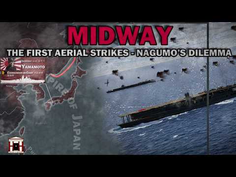 The Battle of Midway - The first aerial strikes, 1942 - 3D animated