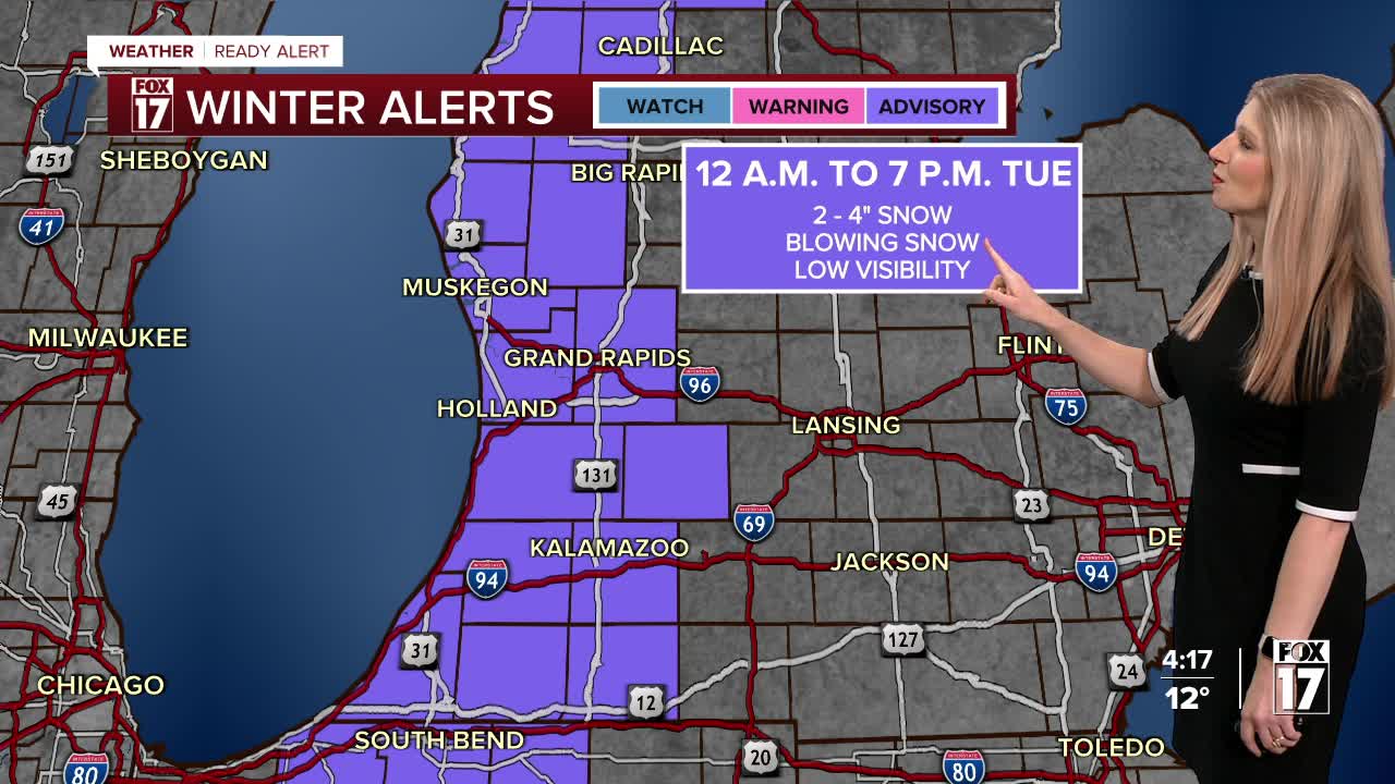 Monday PM forecast: Snow, cold, dangerous wind chills