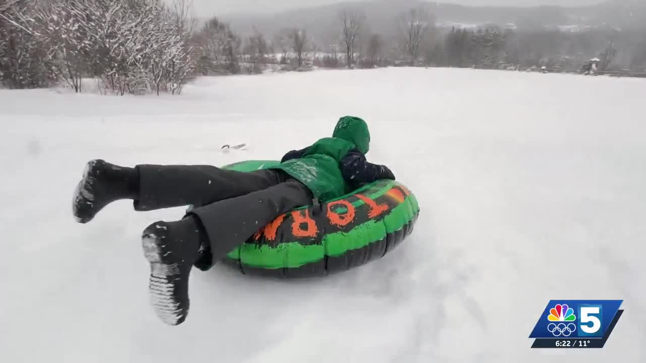 Vermonters spend snow day skiing, sledding and tubing at local ...