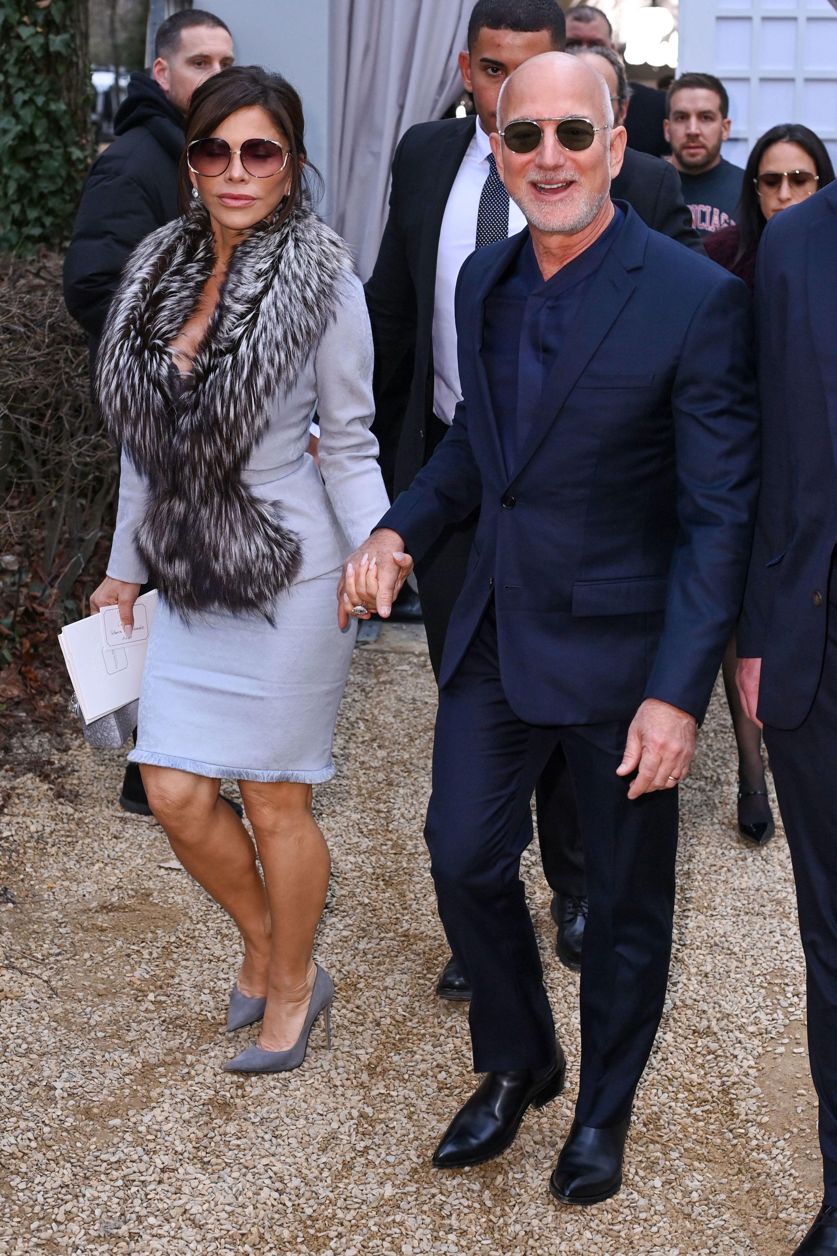 Lauren Sánchez and Jeff Bezos turn heads in the front row at Paris ...