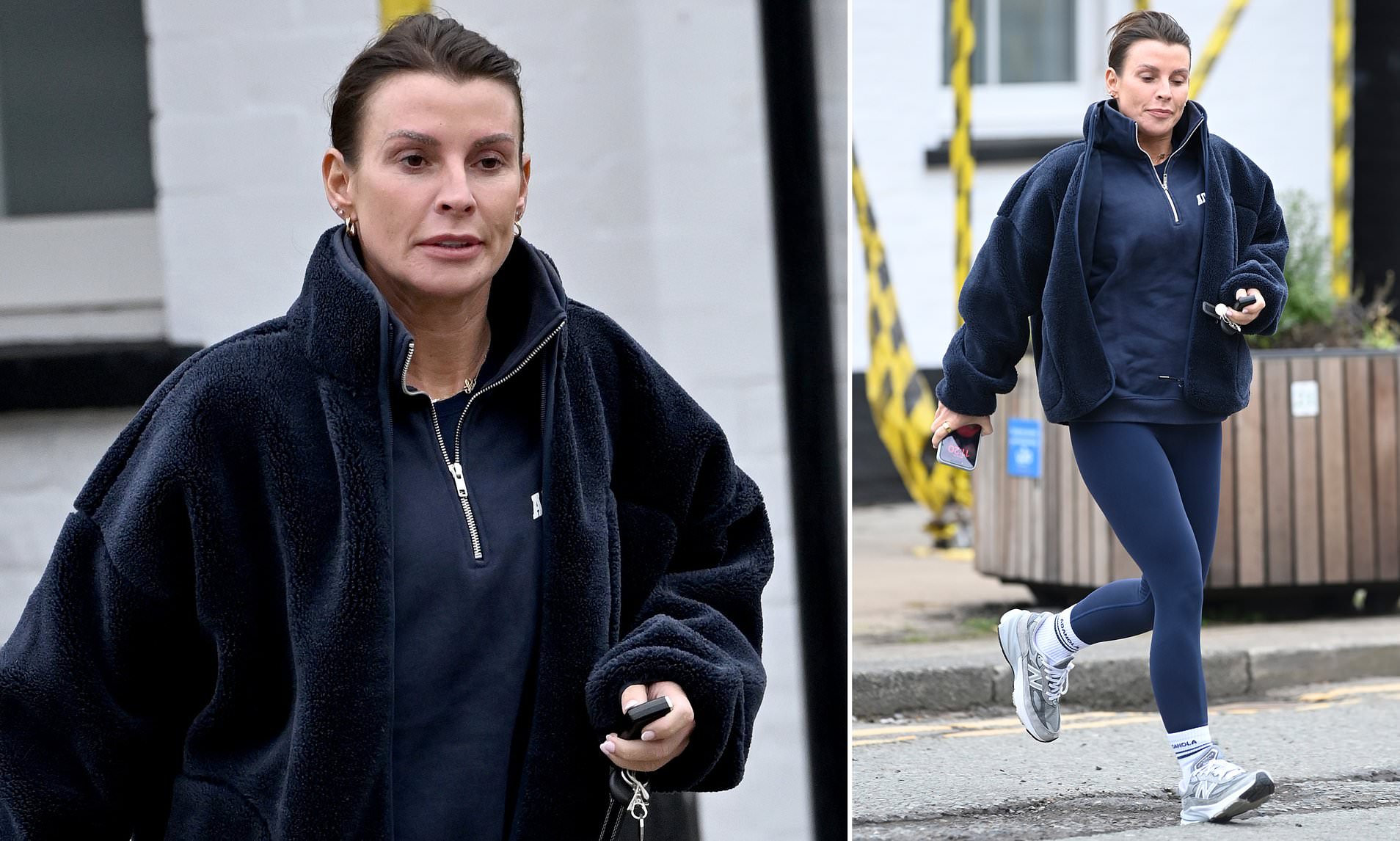 Coleen Rooney looks chic in navy workout gear as she leaves a beauty ...