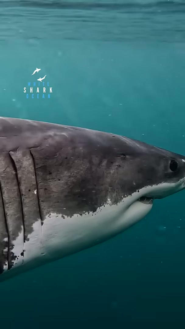 Big female great white comes in with some pilot fish