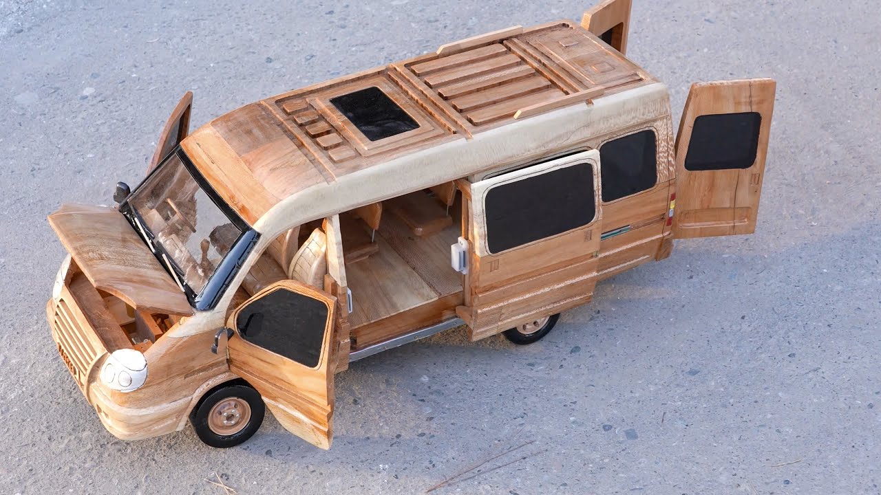 Handmade wooden minivan Gazelle model | Mini GAZ Gazelle van | Wooden ...