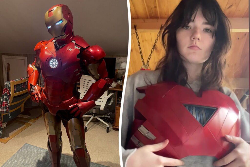 Teen builds real-life Iron Man suit – with glowing arc reactor and ...
