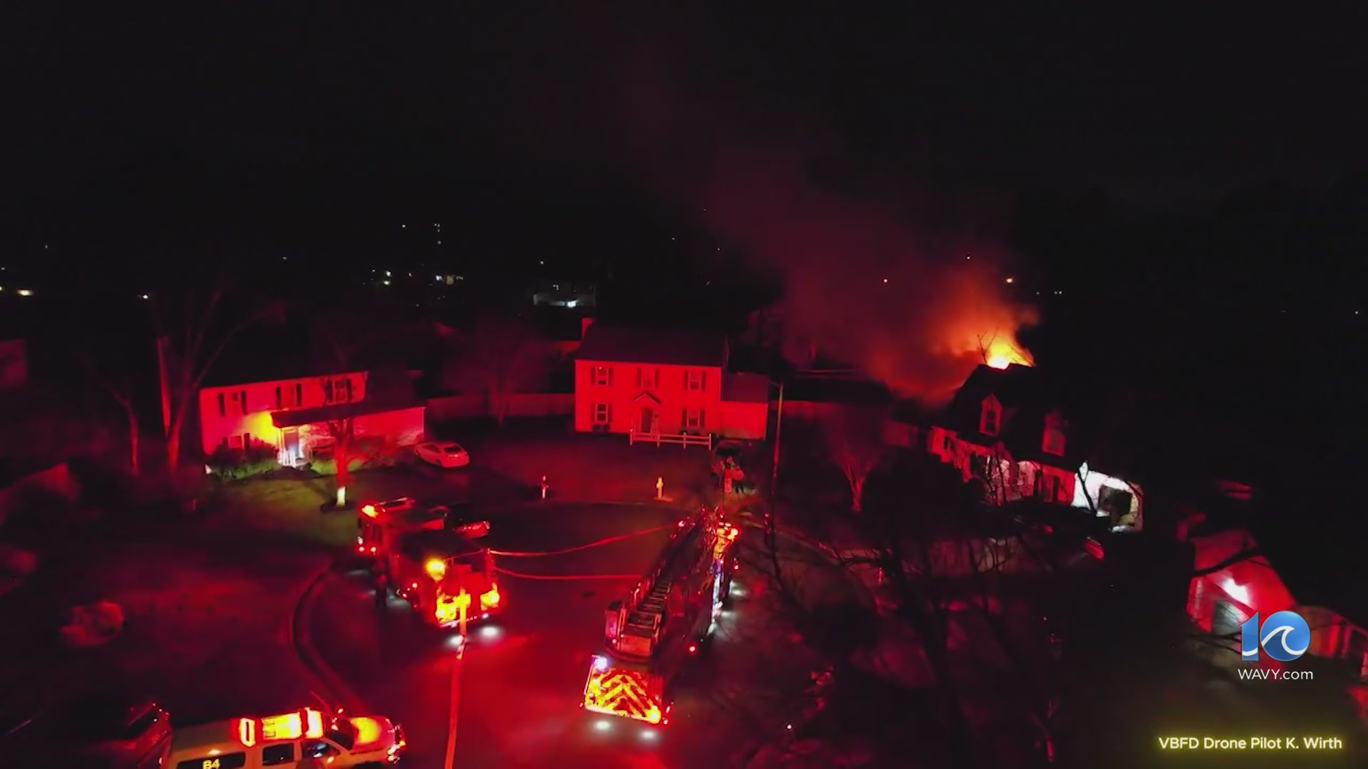 VBFD: Firefighter injured in overnight fire on Tartingers Quay