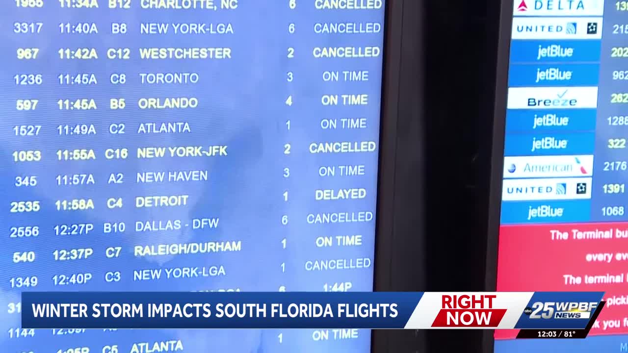 Stuck in paradise: Winter storm impacts South Florida travelers