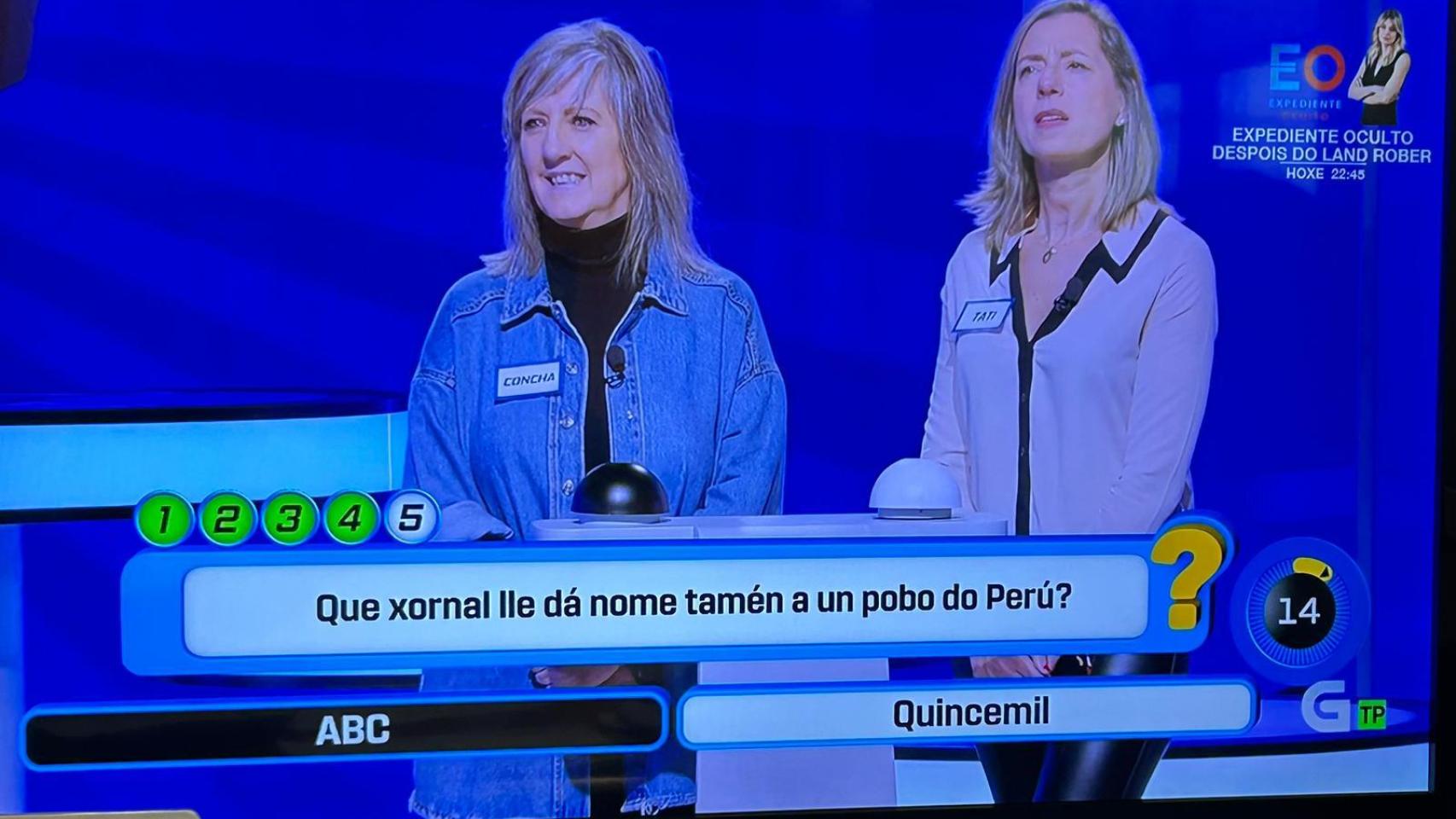 Quincemil se cuela en un programa de la TVG con una pregunta que ...