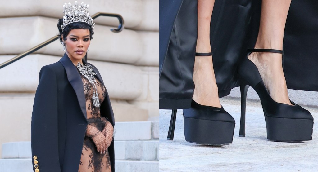 Teyana Taylor gets regal in towering platforms and pearl crown at ...