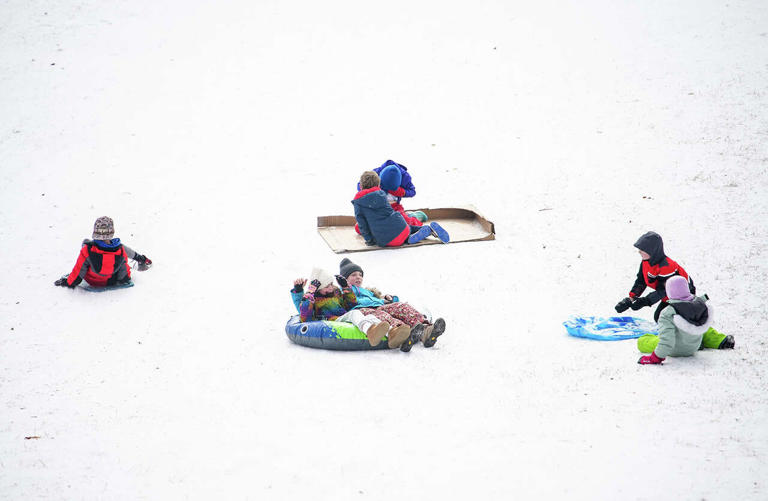 Austin turns streets into ski runs, sled hills during winter storm