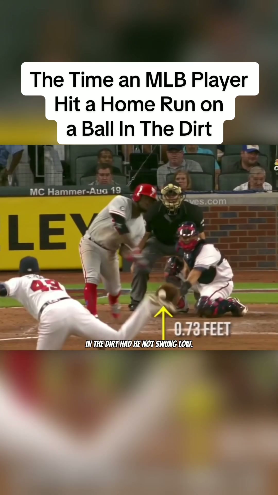 Dude literally turned a dirt ball into a dinger. Crazy #MLB #baseball
