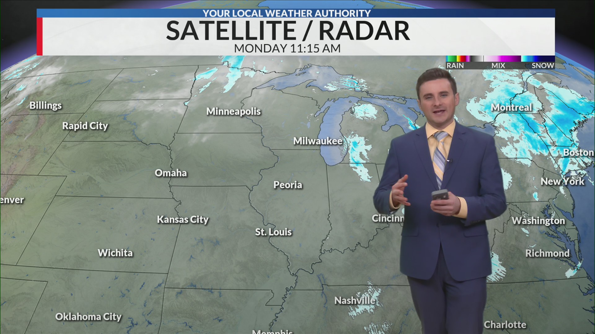 12 p.m. Monday, January 26 forecast