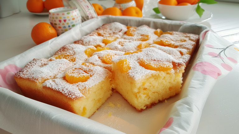 Heavenly mandarin sheet cake