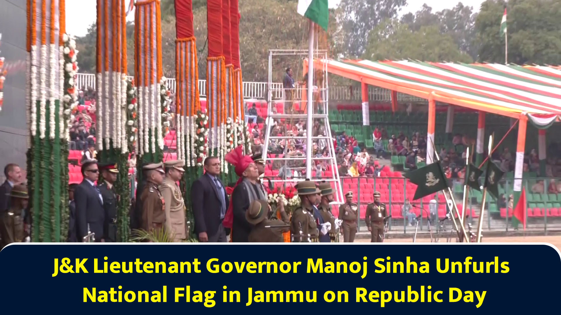 J&K lieutenant governor Manoj Sinha unfurls national flag in Jammu on ...