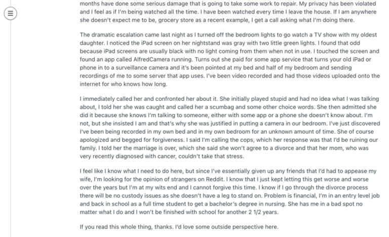 He's ready to divorce his wife after he discovered she's been using his ...