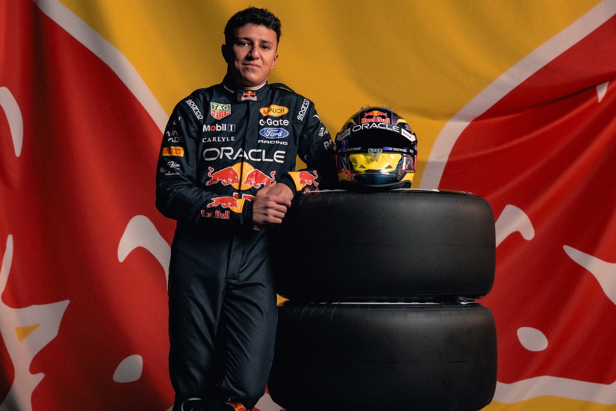 Isack Hadjar reveals Ayrton Senna-inspired 2026 F1 helmet for Red Bull ...