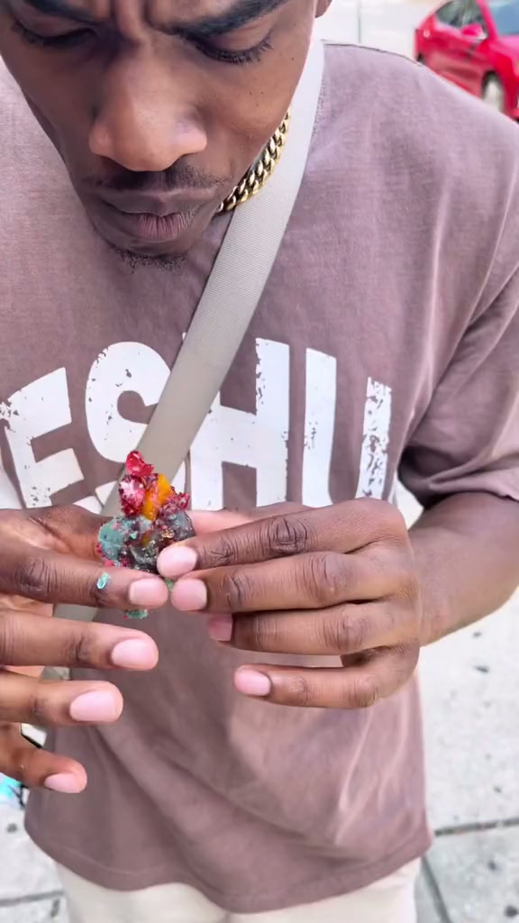 Trying the wildest candy cup on the block