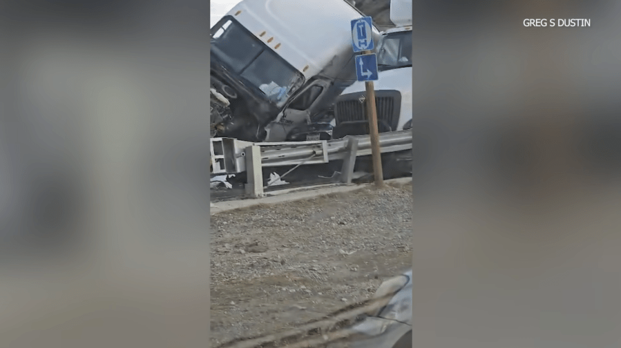 Video shows aftermath of brutal big rig crash near Southern California ...