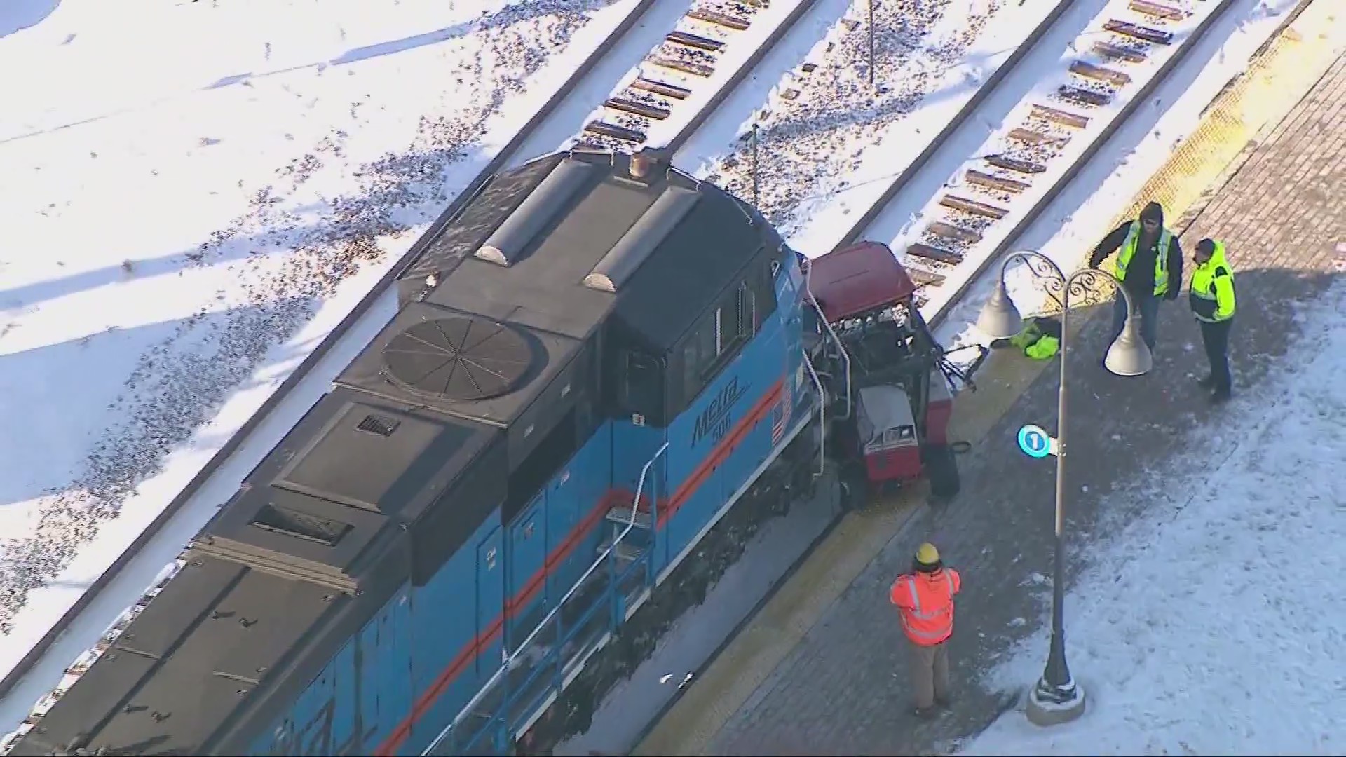 Metra train collides with snow plow near Bartlett, driver critically ...