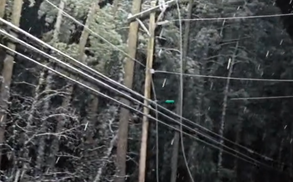 Power lines downed by ice pose an extreme danger