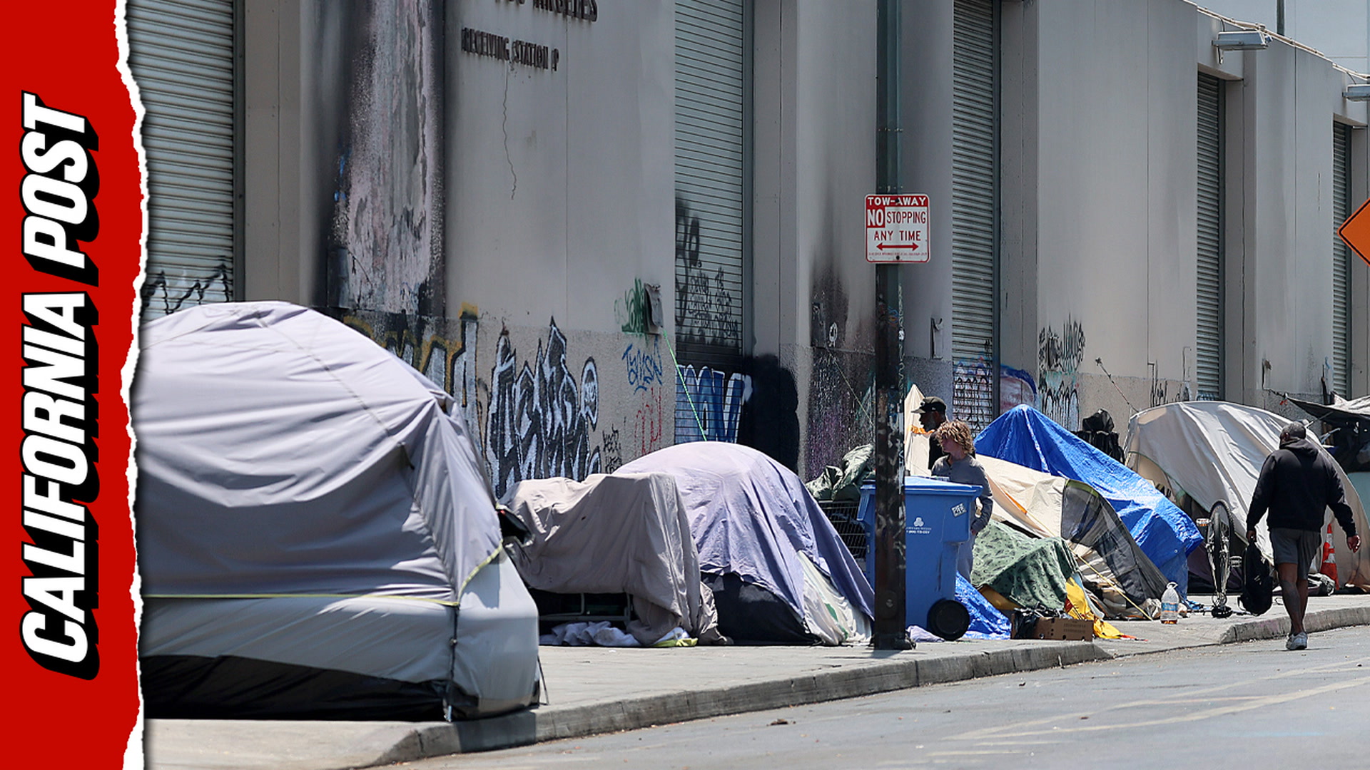 Homeless encampments line the streets of Los Angeles